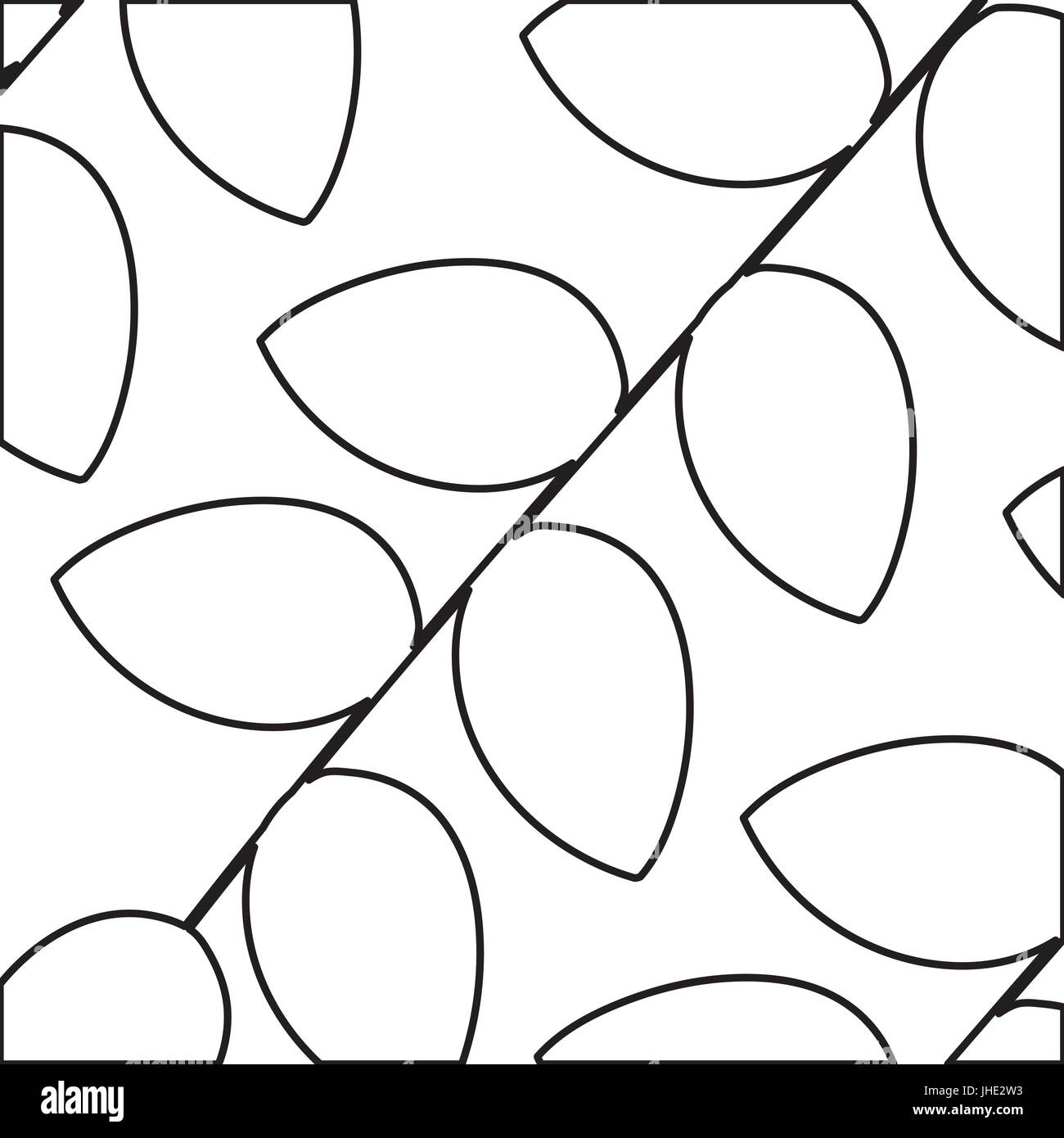 Leafy branch natural pattern vector illustration design Stock Vector ...