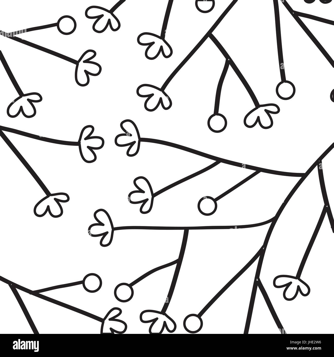 Leafy branch natural pattern vector illustration design Stock Vector ...