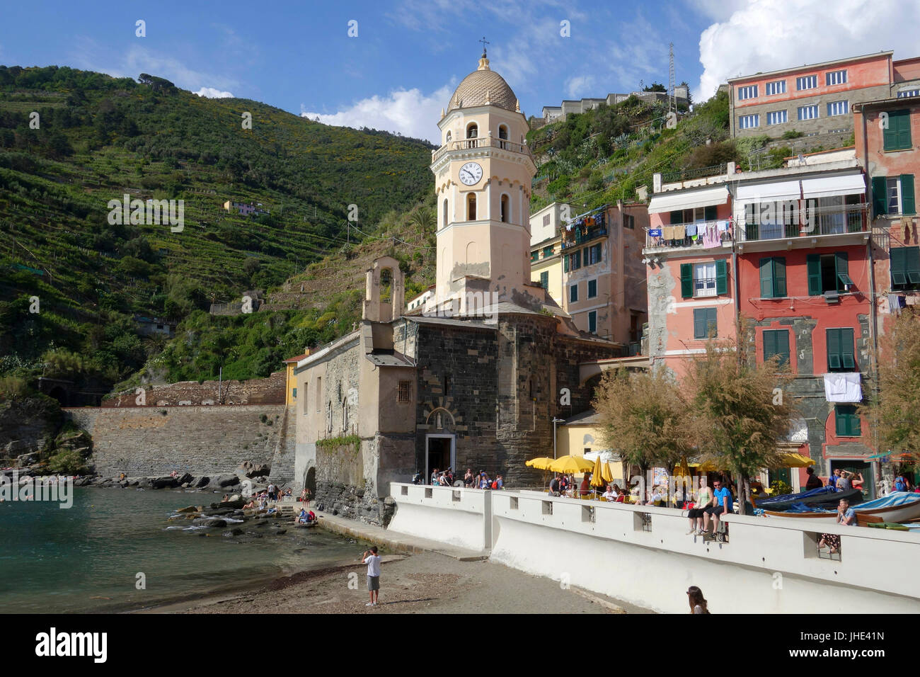Piazza Marconi, Vernazza, Cinquei Terre, Italy Stock Photo - Alamy