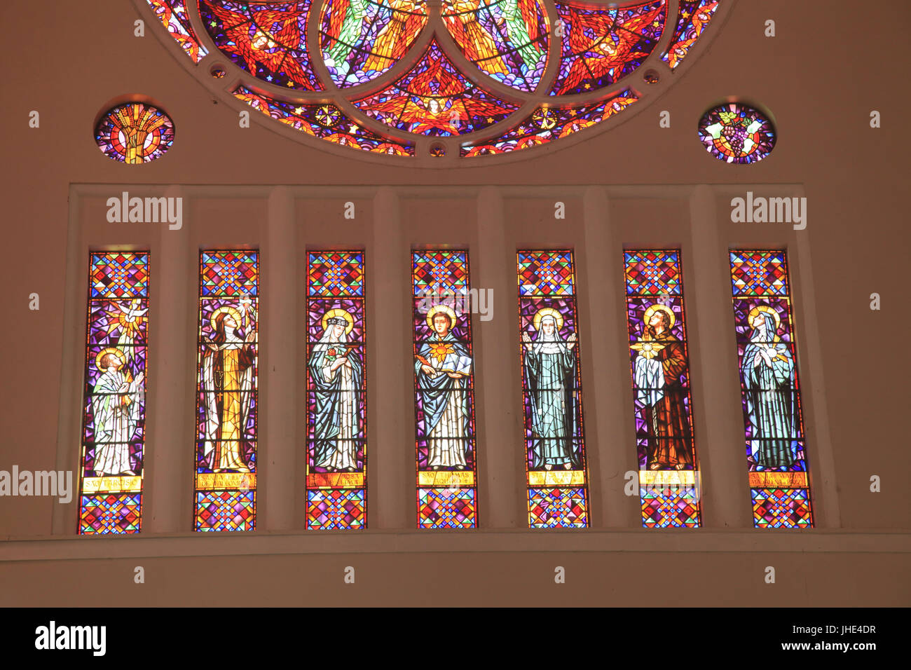 Stained glass, Church Cathedral, Capital, Fortaleza, Ceará, Brazil ...