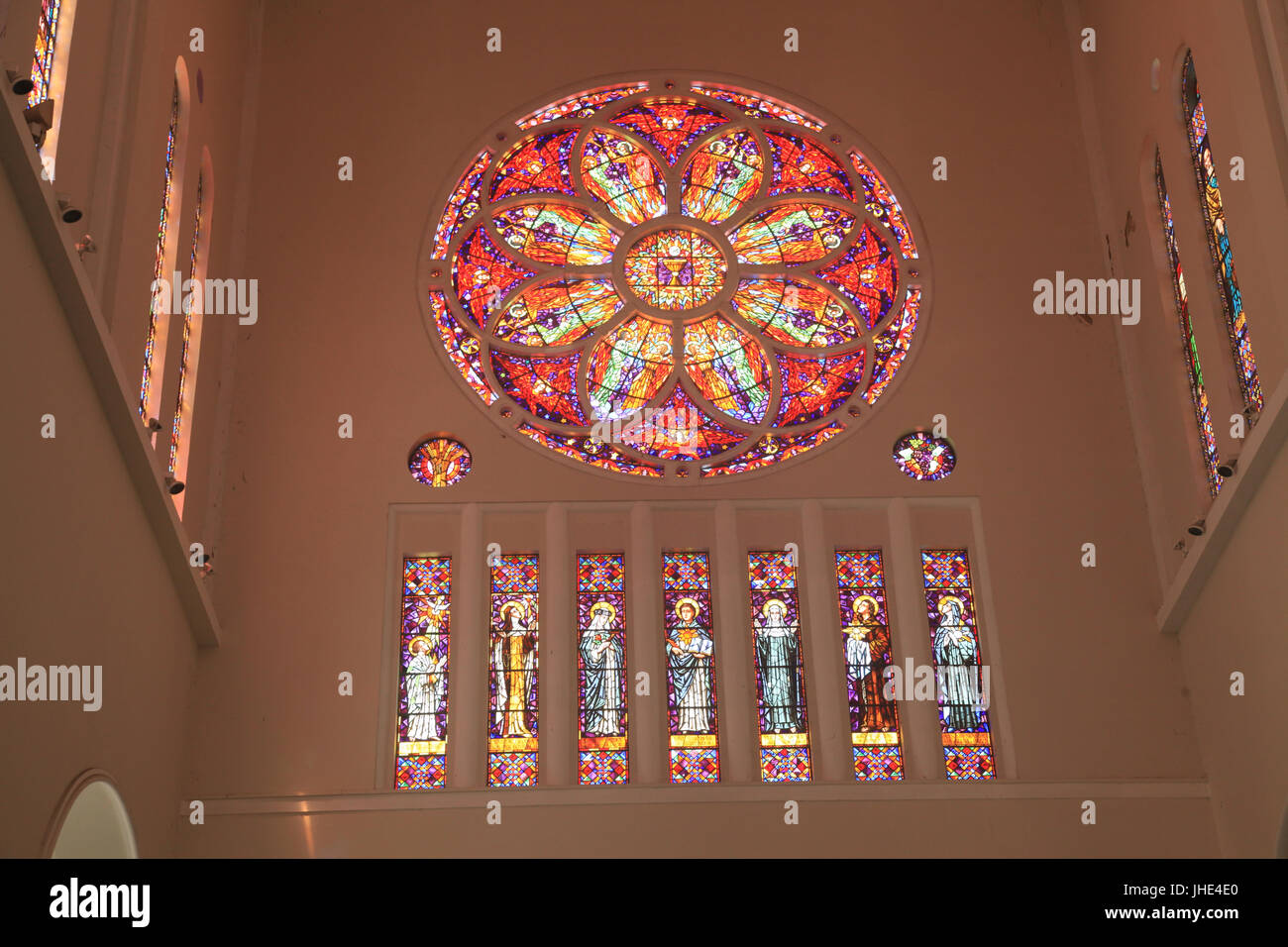 Stained glass, Church Cathedral, Capital, Fortaleza, Ceará, Brazil ...