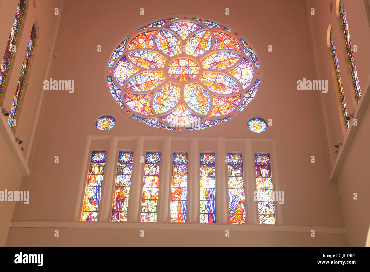 Stained glass, Church Cathedral, Capital, Fortaleza, Ceará, Brazil ...