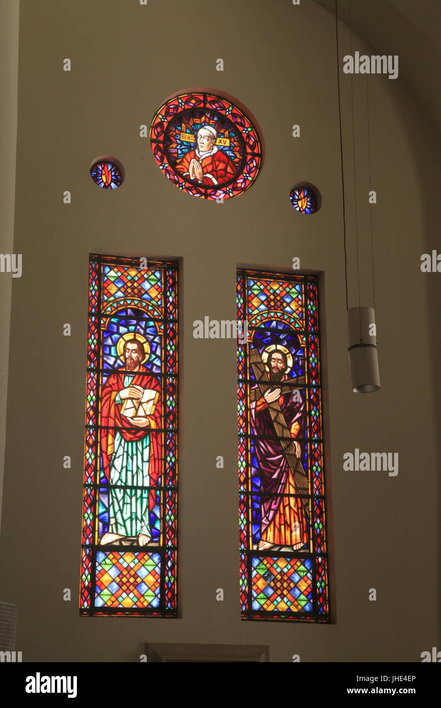 Stained glass, Church Cathedral, Capital, Fortaleza, Ceará, Brazil ...