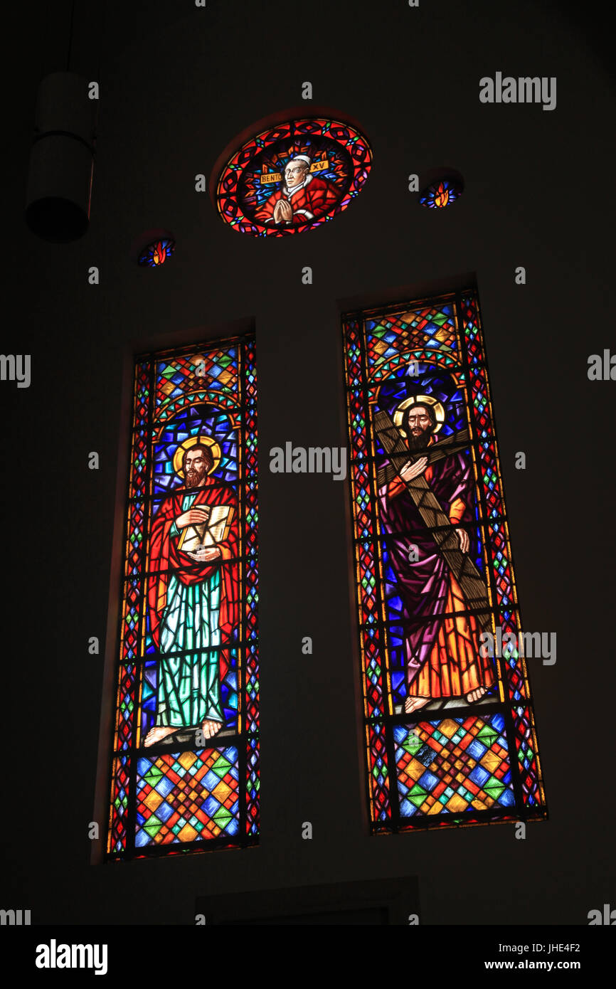 Stained glass, Church Cathedral, Capital, Fortaleza, Ceará, Brazil ...