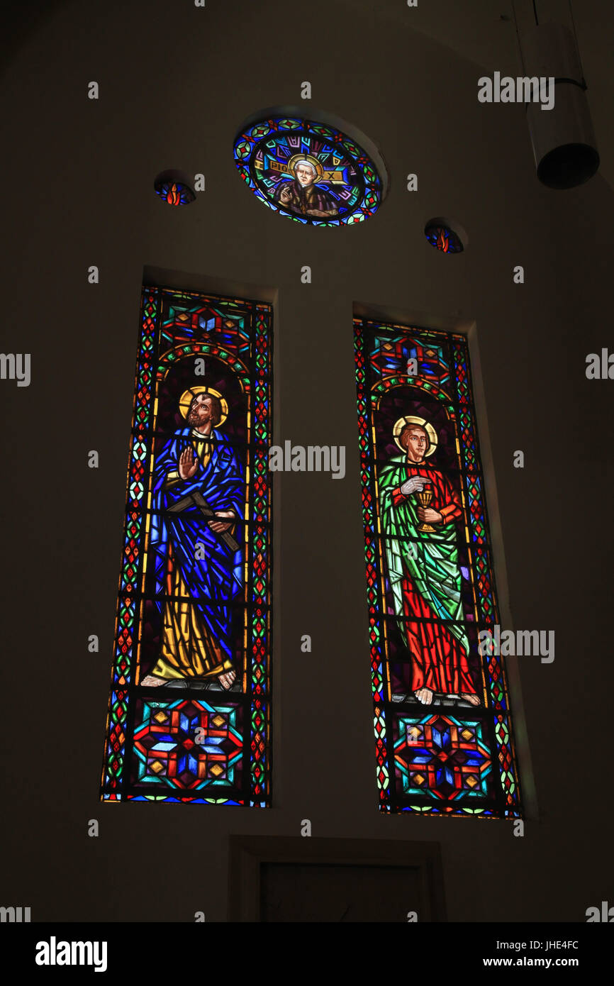 Stained glass, Church Cathedral, Capital, Fortaleza, Ceará, Brazil ...