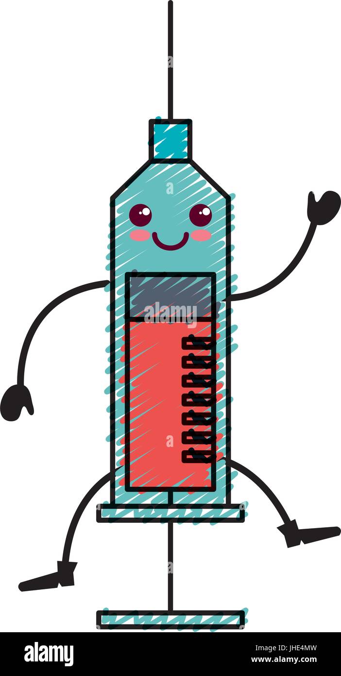 medical injection kawaii character vector illustration design Stock ...
