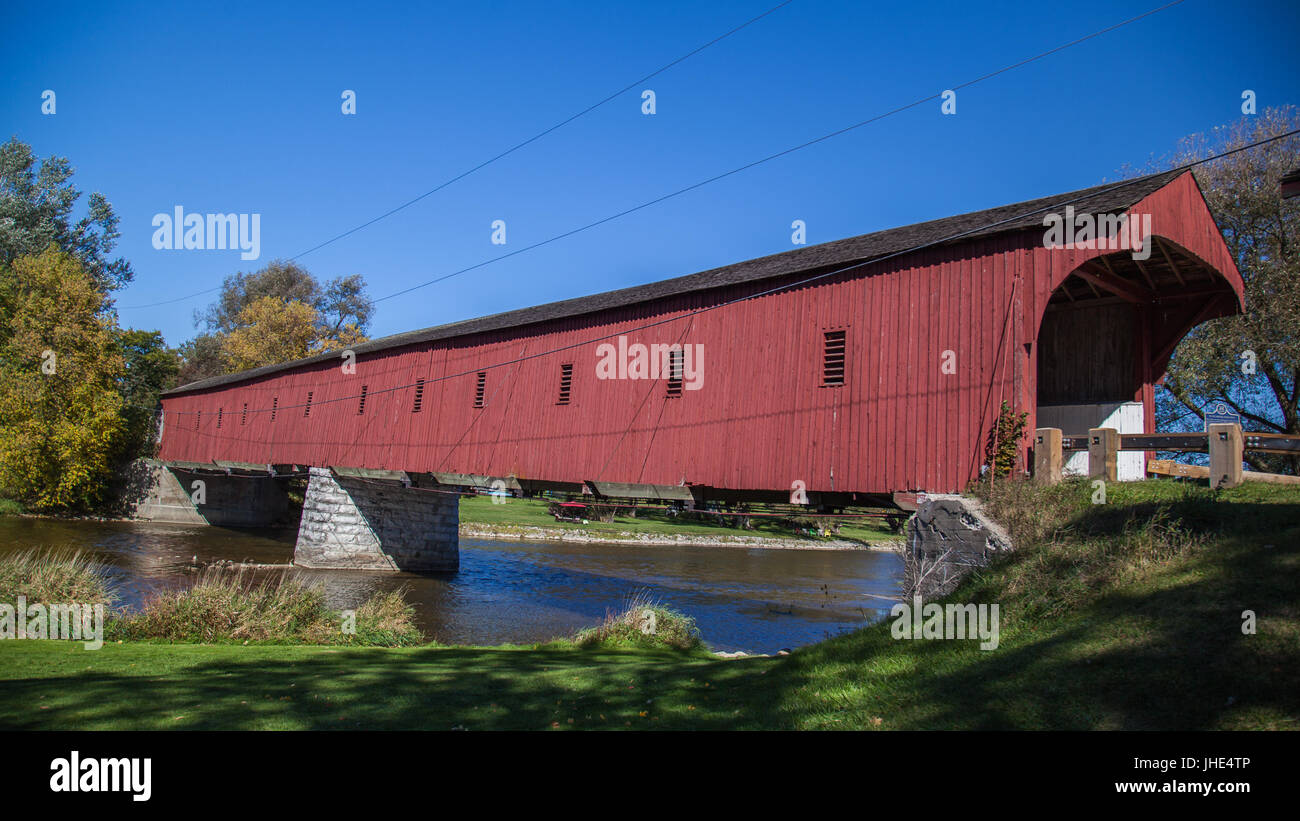 Montrose covered bridge (Kissing Bridge) at West Montrose, Waterloo ...