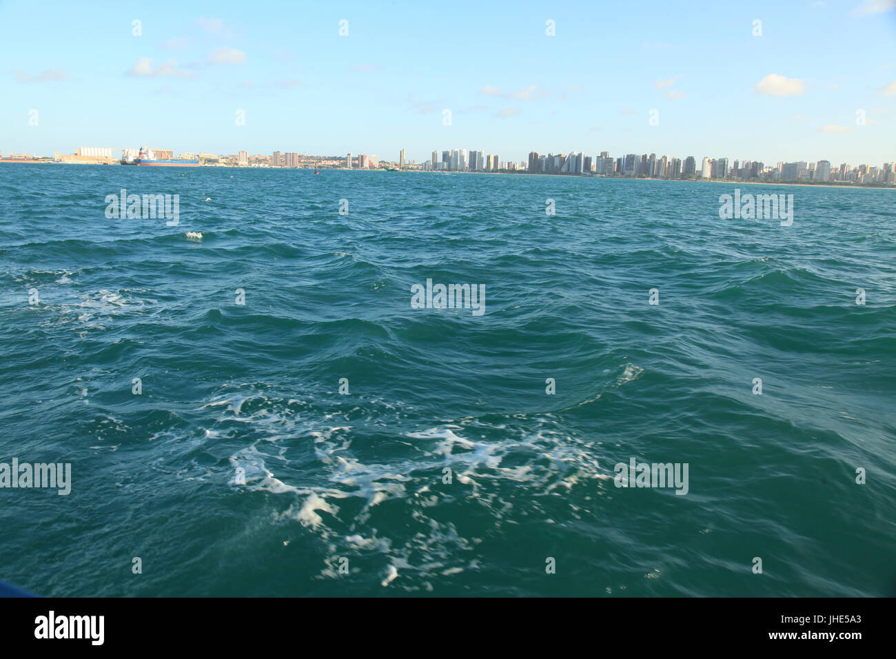 Beach, sea, view city, Capital, Fortaleza, Ceará, Brazil Stock Photo ...