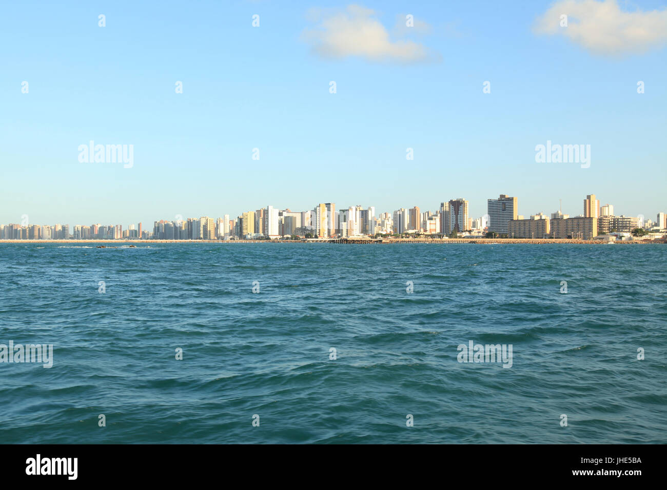 Beach, sea, view city, Capital, Fortaleza, Ceará, Brazil Stock Photo ...