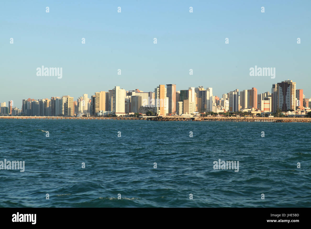 Beach, sea, view city, Capital, Fortaleza, Ceará, Brazil Stock Photo ...