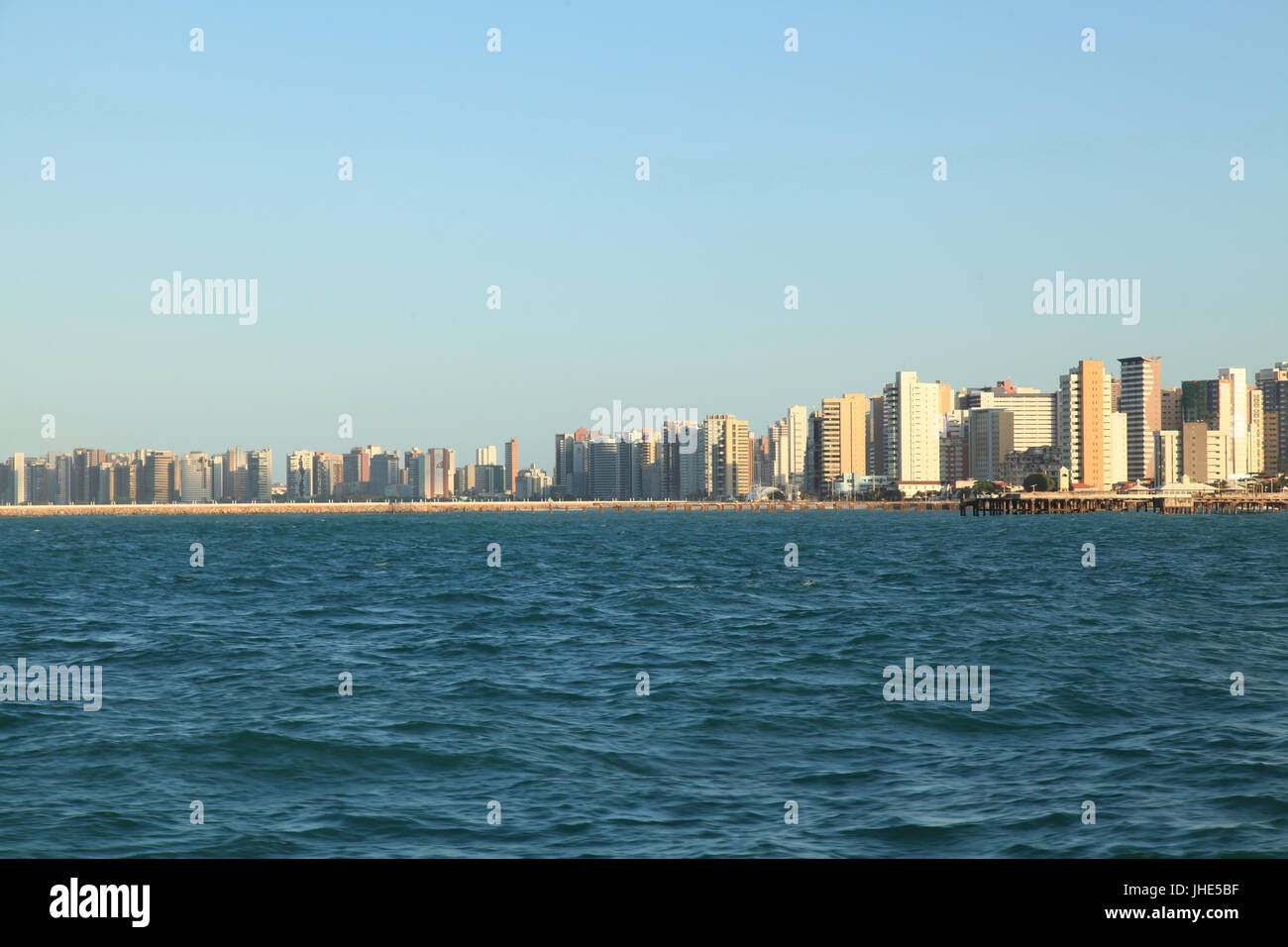 Beach, sea, view city, Capital, Fortaleza, Ceará, Brazil Stock Photo ...