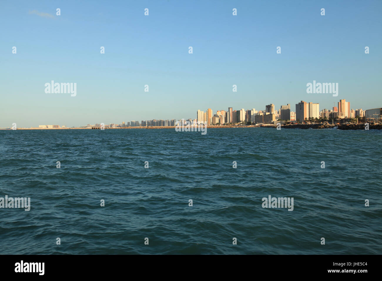 Beach, sea, view city, Capital, Fortaleza, Ceará, Brazil Stock Photo ...
