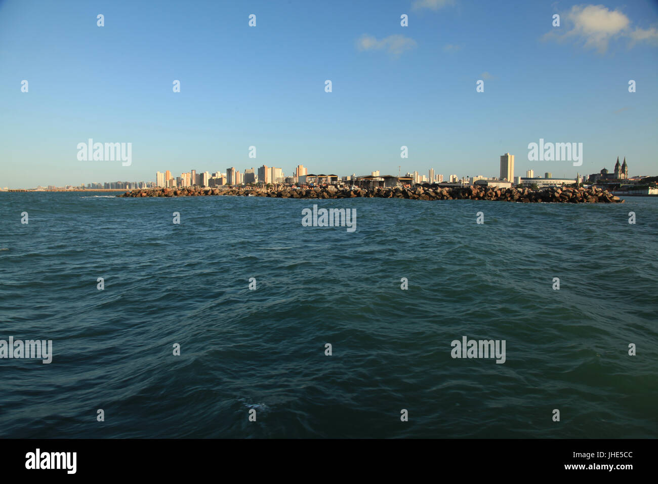Beach, sea, view city, Capital, Fortaleza, Ceará, Brazil Stock Photo ...