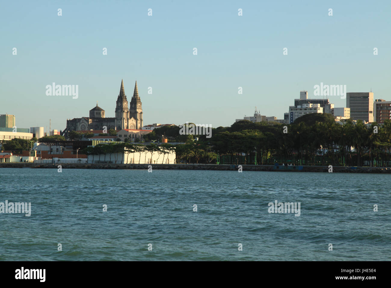 Beach, sea, view city, Capital, Fortaleza, Ceará, Brazil Stock Photo ...