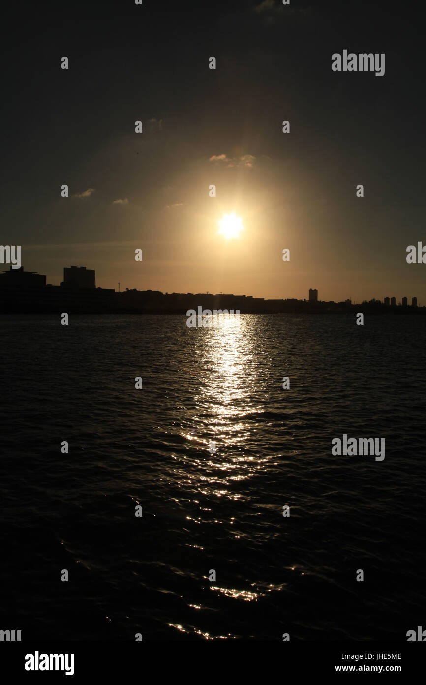 Beach, sea, sunset, view city, Capital, Fortaleza, Ceará, Brazil Stock ...