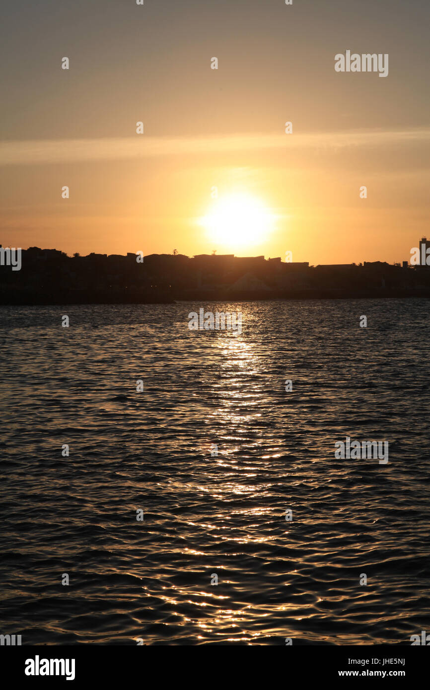Beach, sea, sunset, view city, Capital, Fortaleza, Ceará, Brazil Stock ...