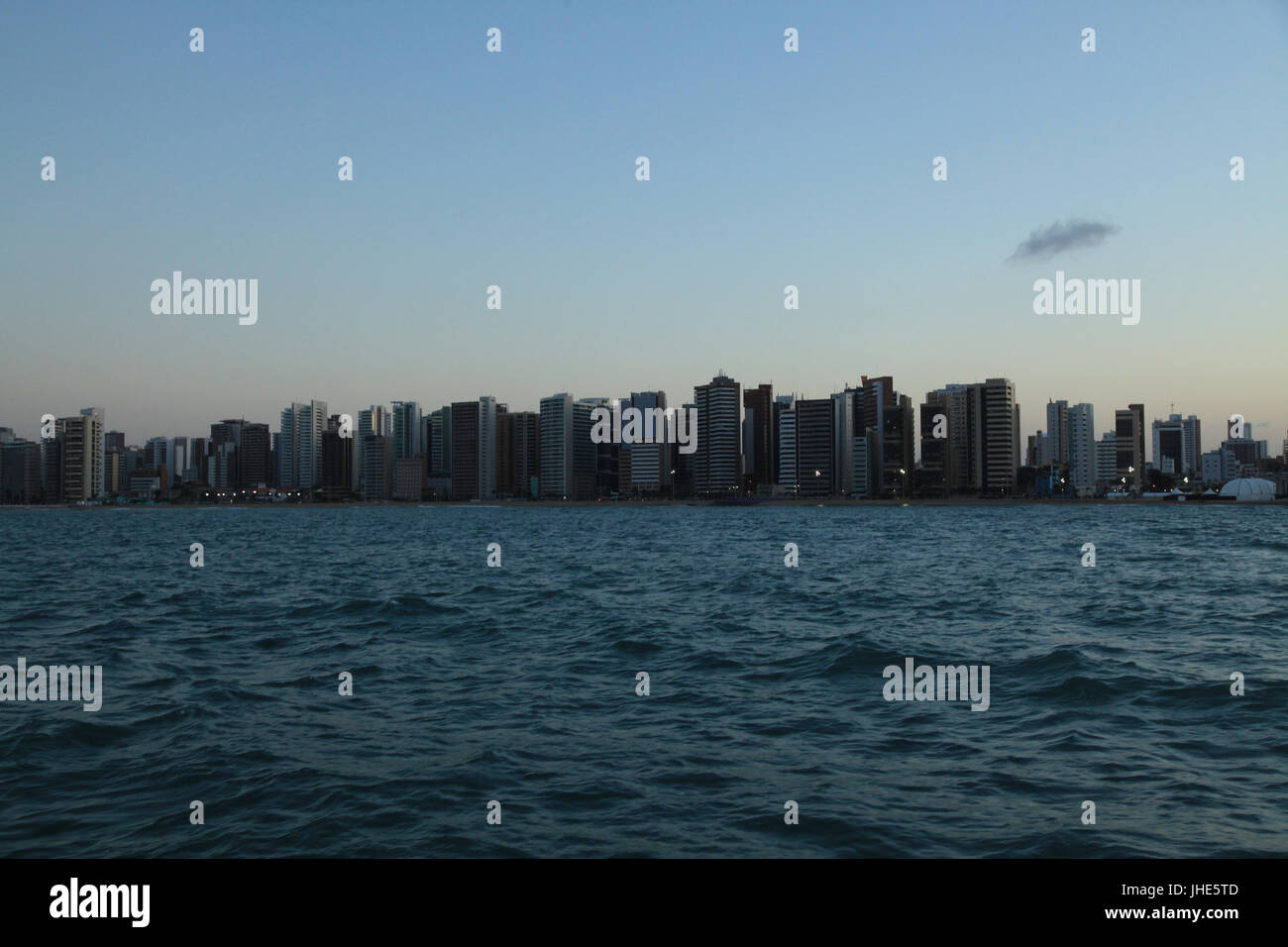 Beach, sea, sunset, view city, Capital, Fortaleza, Ceará, Brazil Stock ...