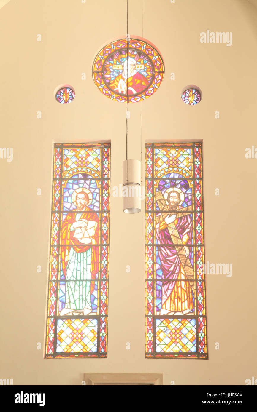 Stained glass, Church Cathedral, Capital, Fortaleza, Ceará, Brazil ...