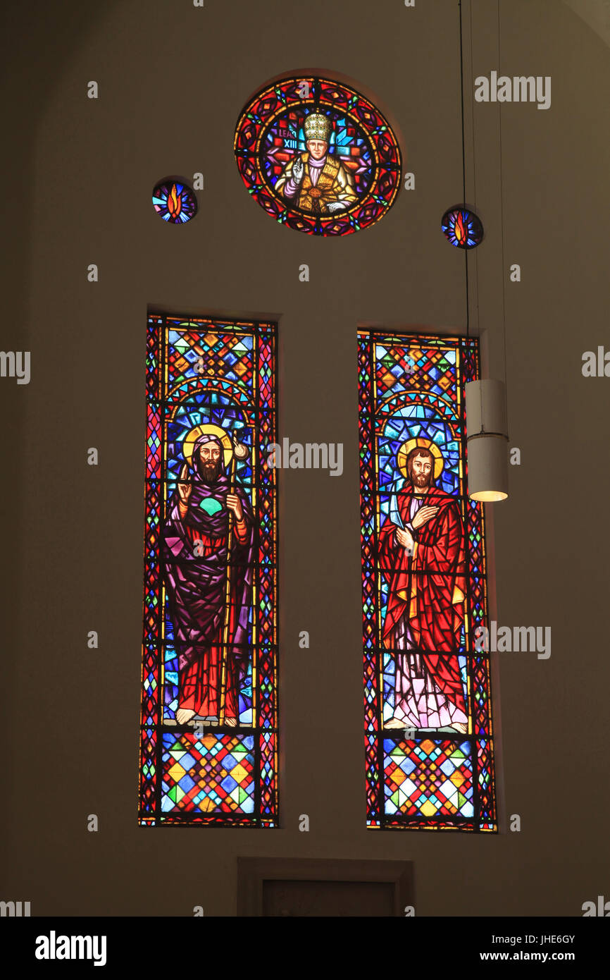 Stained glass, Church Cathedral, Capital, Fortaleza, Ceará, Brazil ...