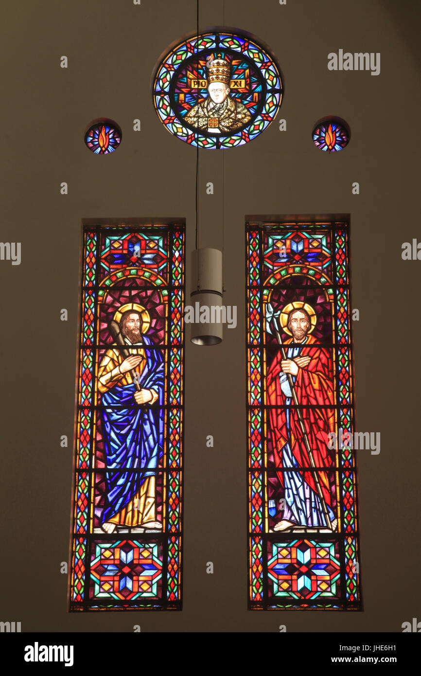 Stained glass, Church Cathedral, Capital, Fortaleza, Ceará, Brazil ...