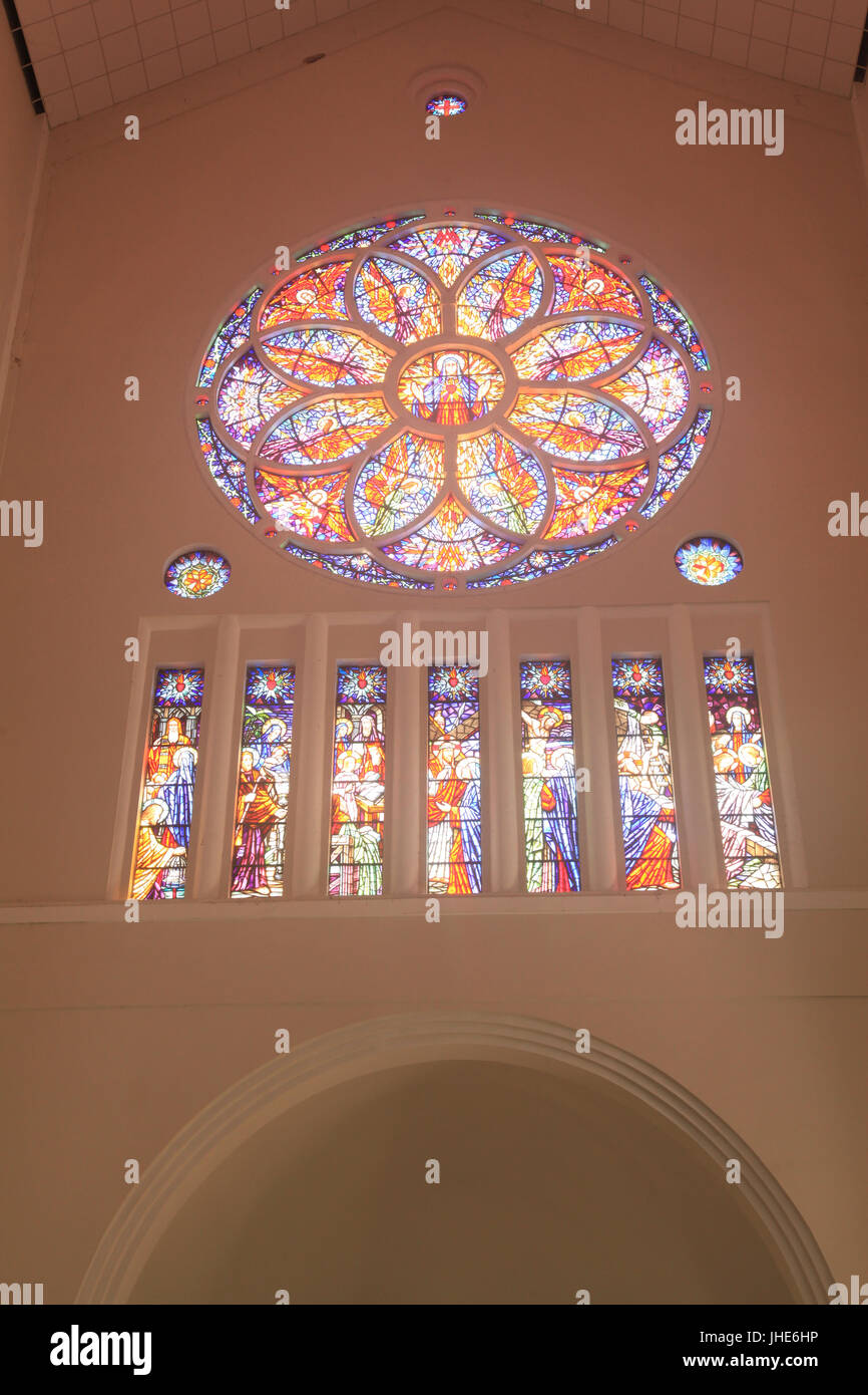 Stained glass, Church Cathedral, Capital, Fortaleza, Ceará, Brazil ...