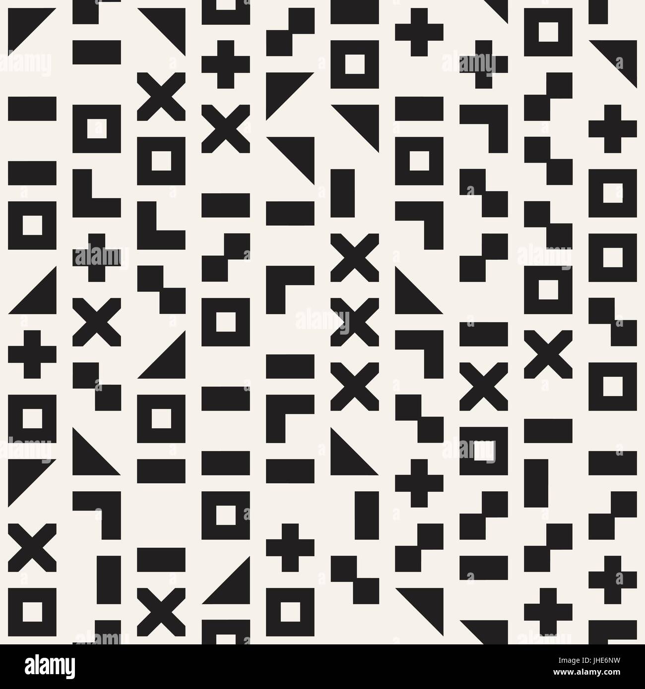 Vector random shapes seamless pattern. Modern stylish irregular texture ...