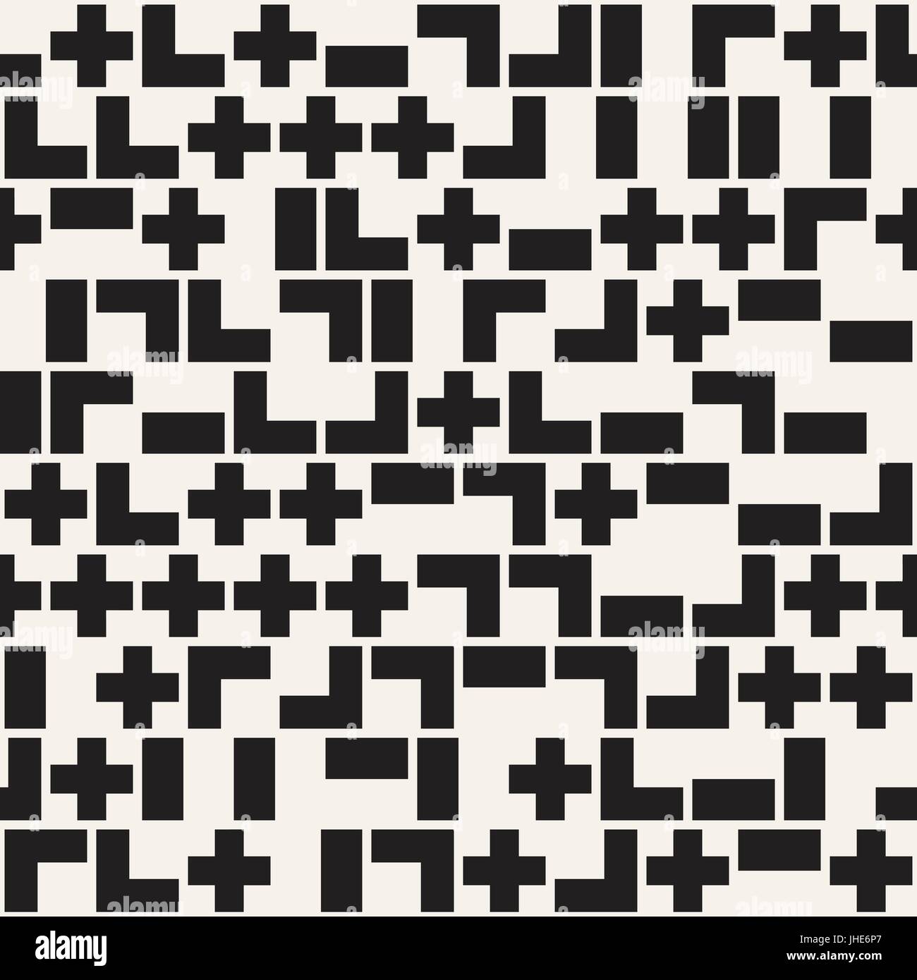 Vector random shapes seamless pattern. Modern stylish irregular texture ...