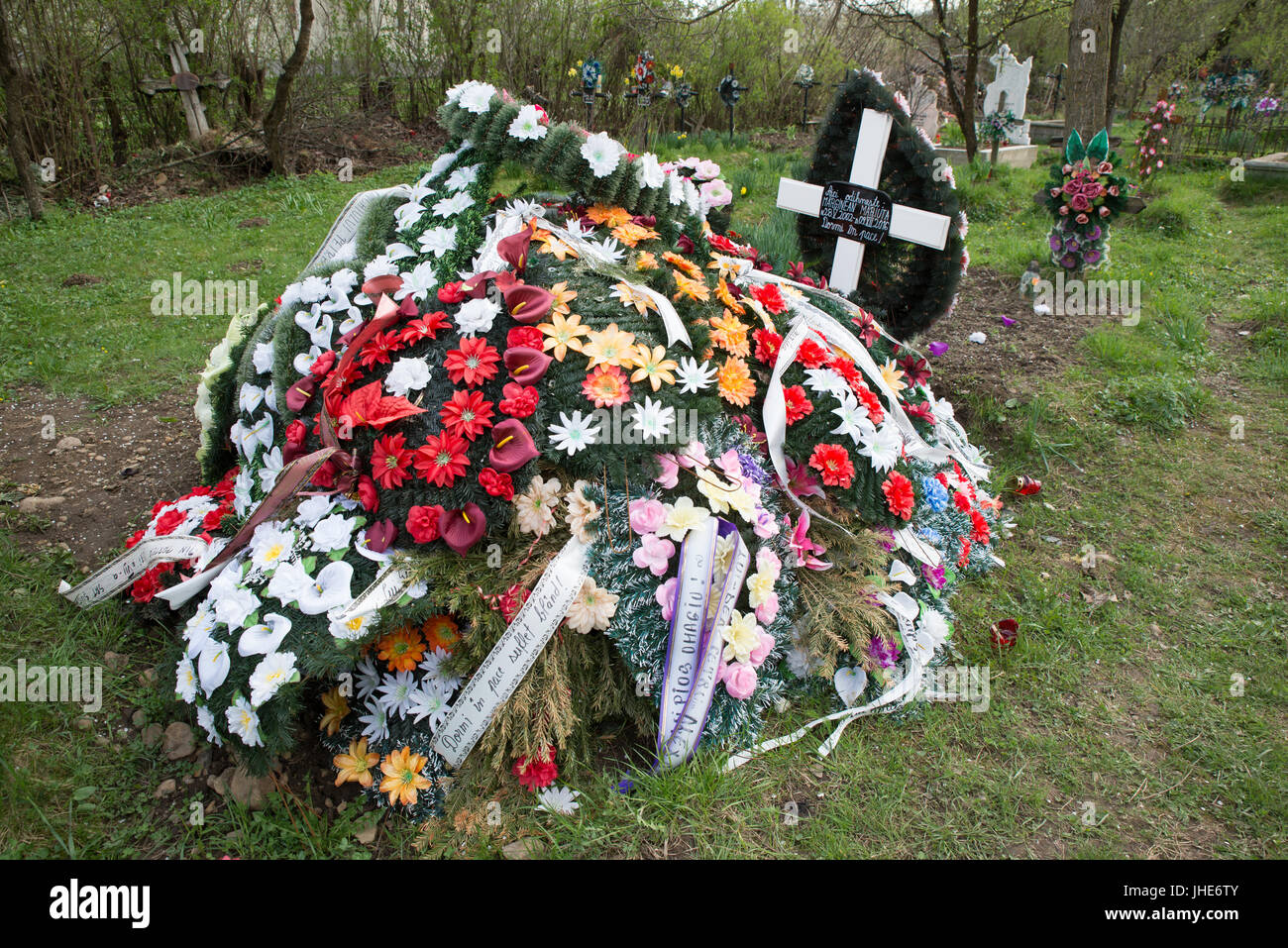 Cemetery, Desesti, Maramures, Romania Stock Photo - Alamy