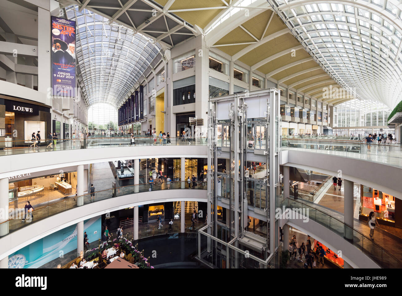 SINGAPORE - February 26, 2017: General view of the Marina Bay Sands ...
