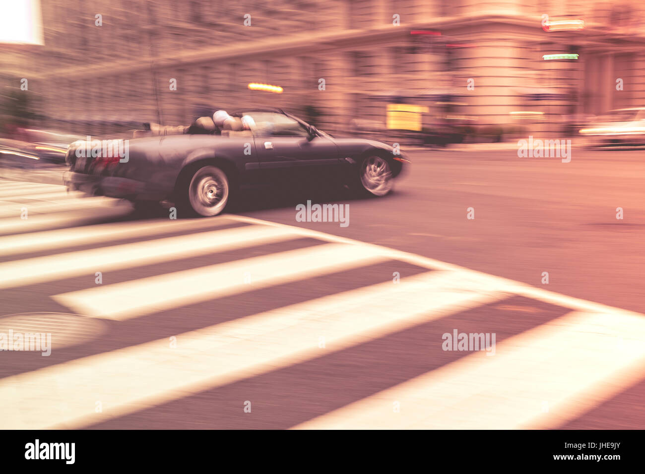 Car on the pedestrian crossing Stock Photo - Alamy