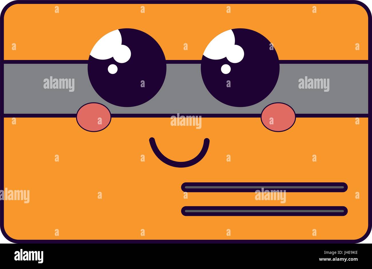 credit card kawaii character vector illustration design Stock Vector ...