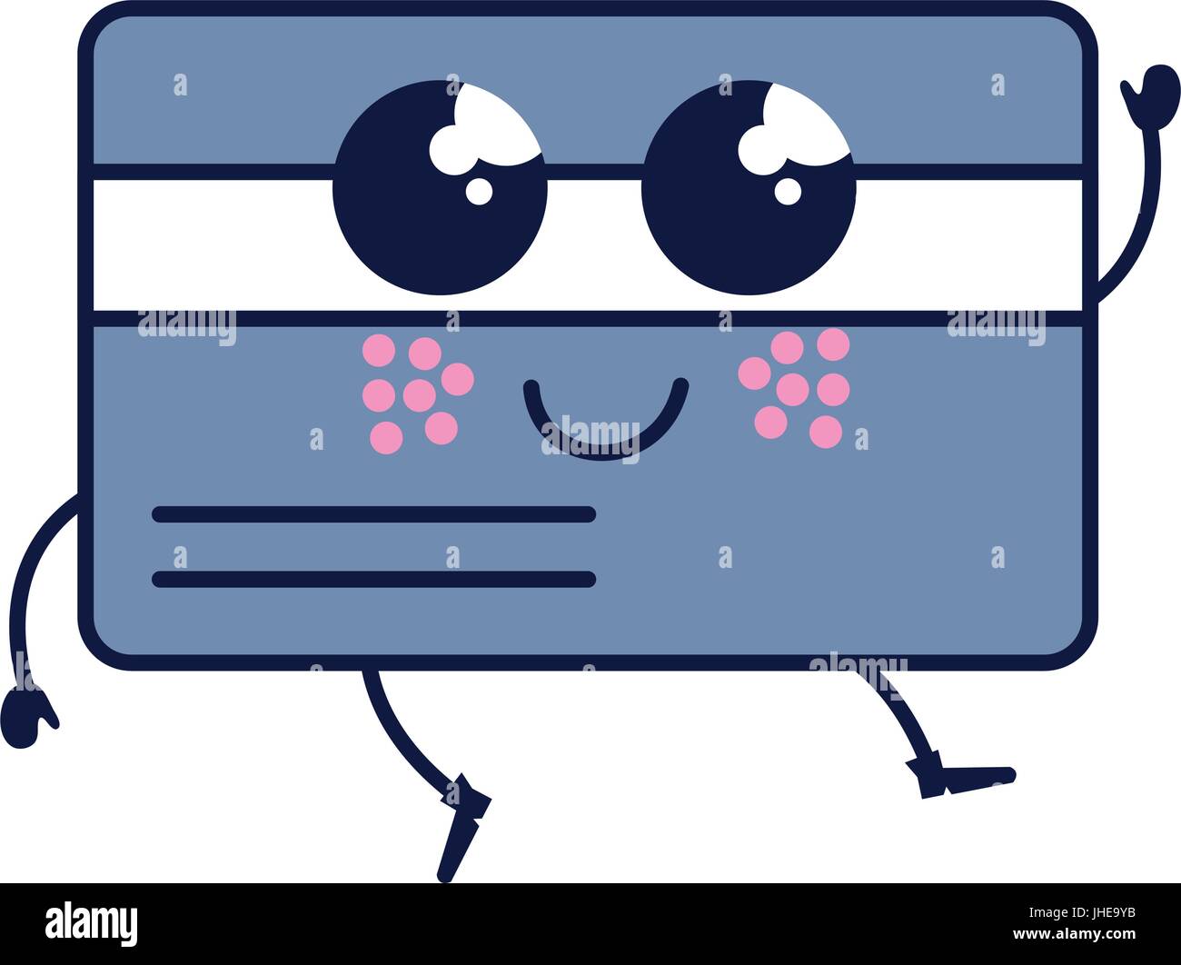 credit card kawaii character vector illustration design Stock Vector ...