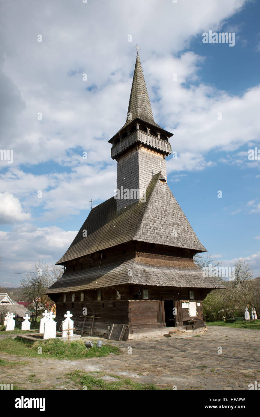 Wooden church on UNESCO world heritage list, Desesti, district of ...