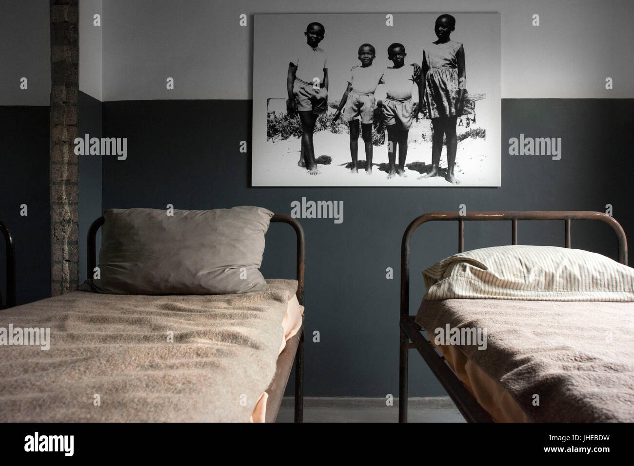 Prison Cell of Robben Island Prison in Cape Town, South Africa, Africa ...