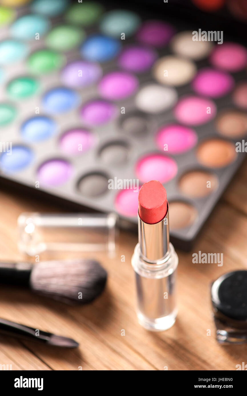 eye-shadow set, with a professional makeup Stock Photo - Alamy