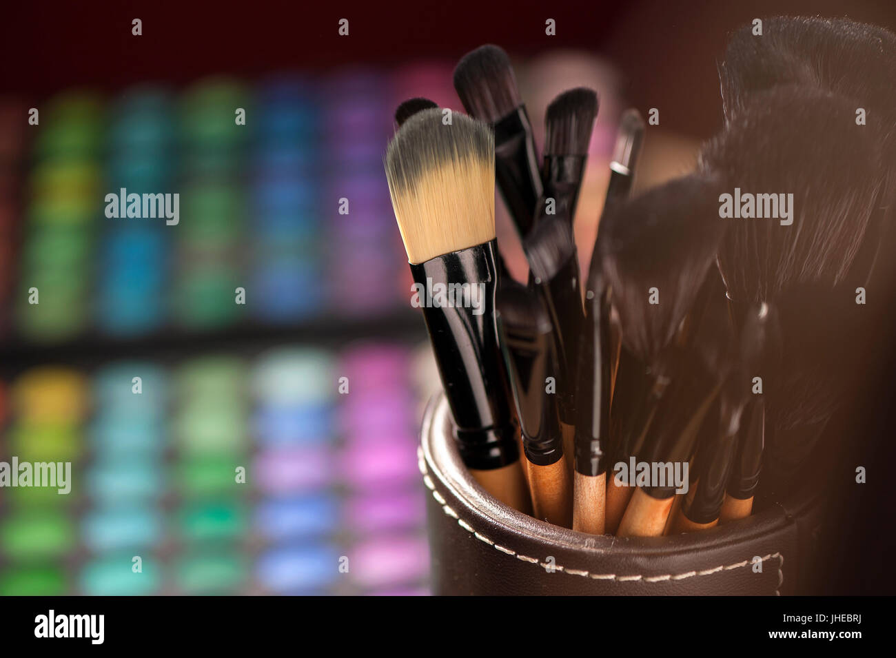 eye-shadow set, with a professional makeup Stock Photo - Alamy