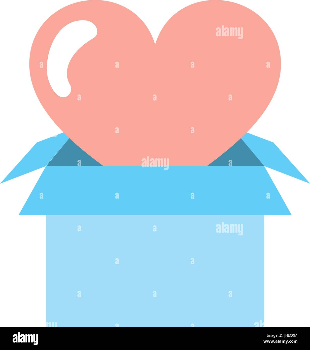 box carton packing with heart Stock Vector Image & Art - Alamy