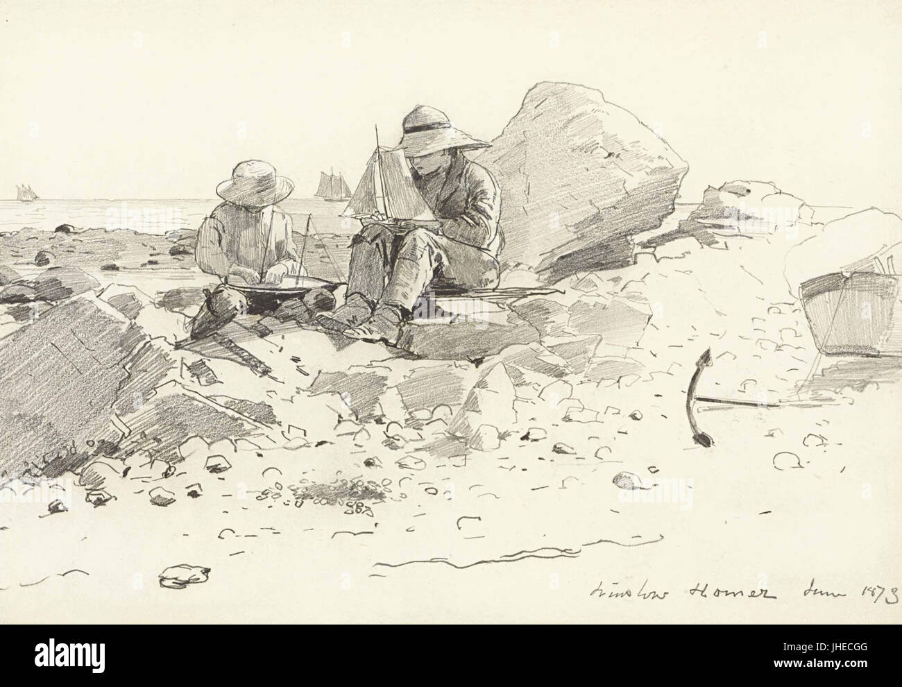 Winslow Homer - The Boat Builders (1873 Stock Photo - Alamy