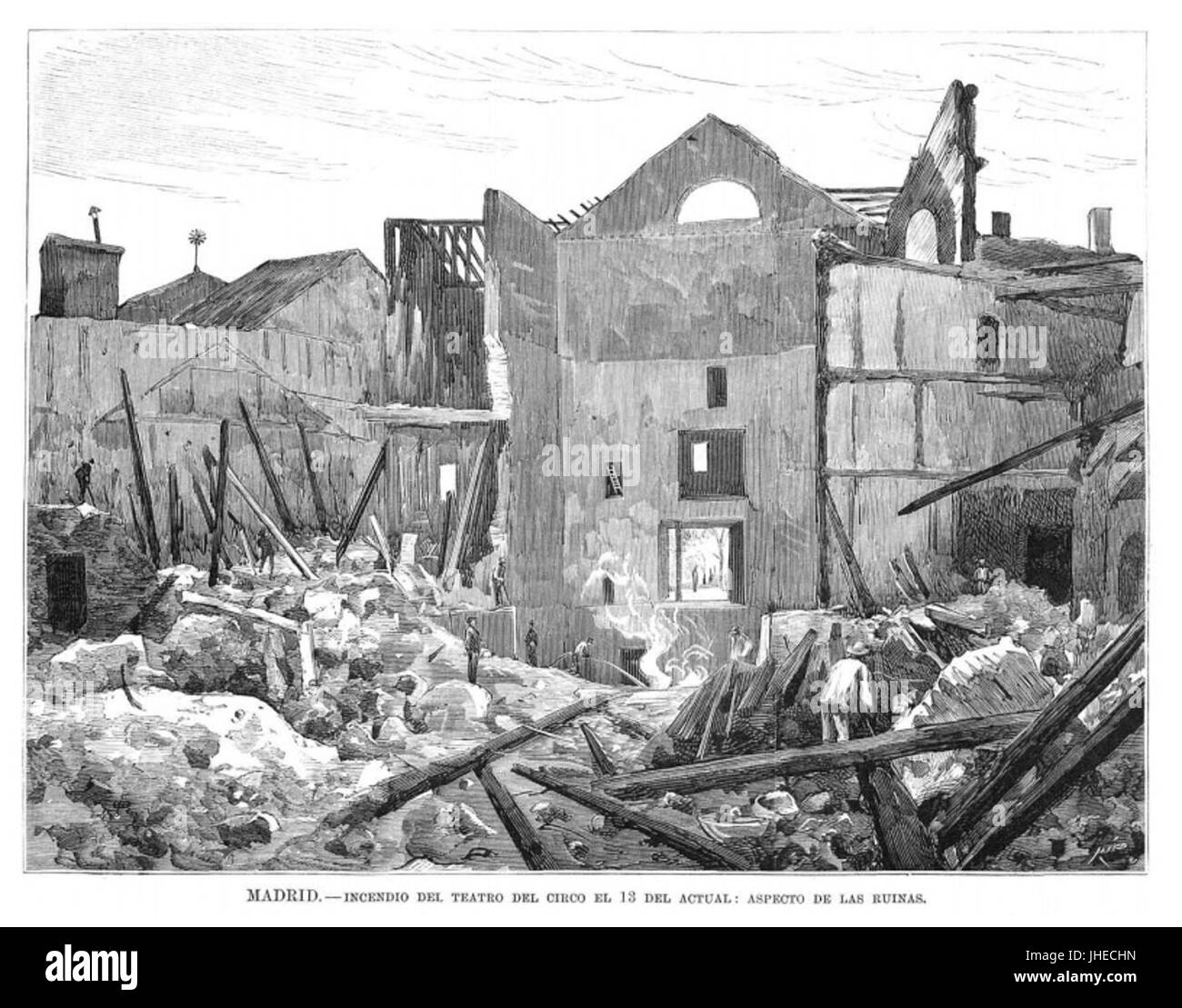 Incendio del Teatro del Circo Stock Photo - Alamy