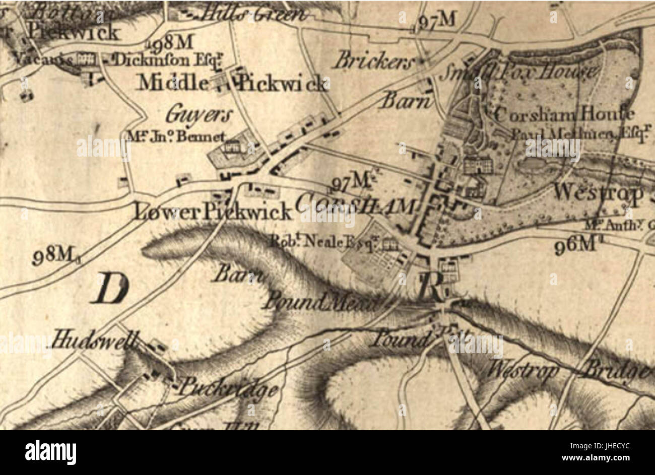 Map of wiltshire hi-res stock photography and images - Alamy