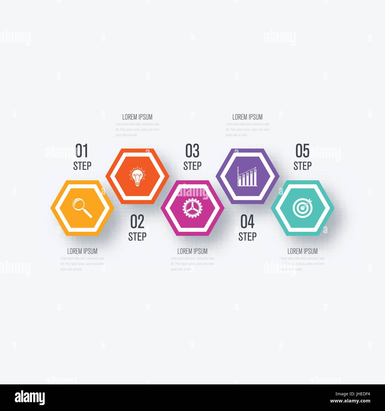 Vector illustration infographics 5 options Stock Vector Image & Art - Alamy