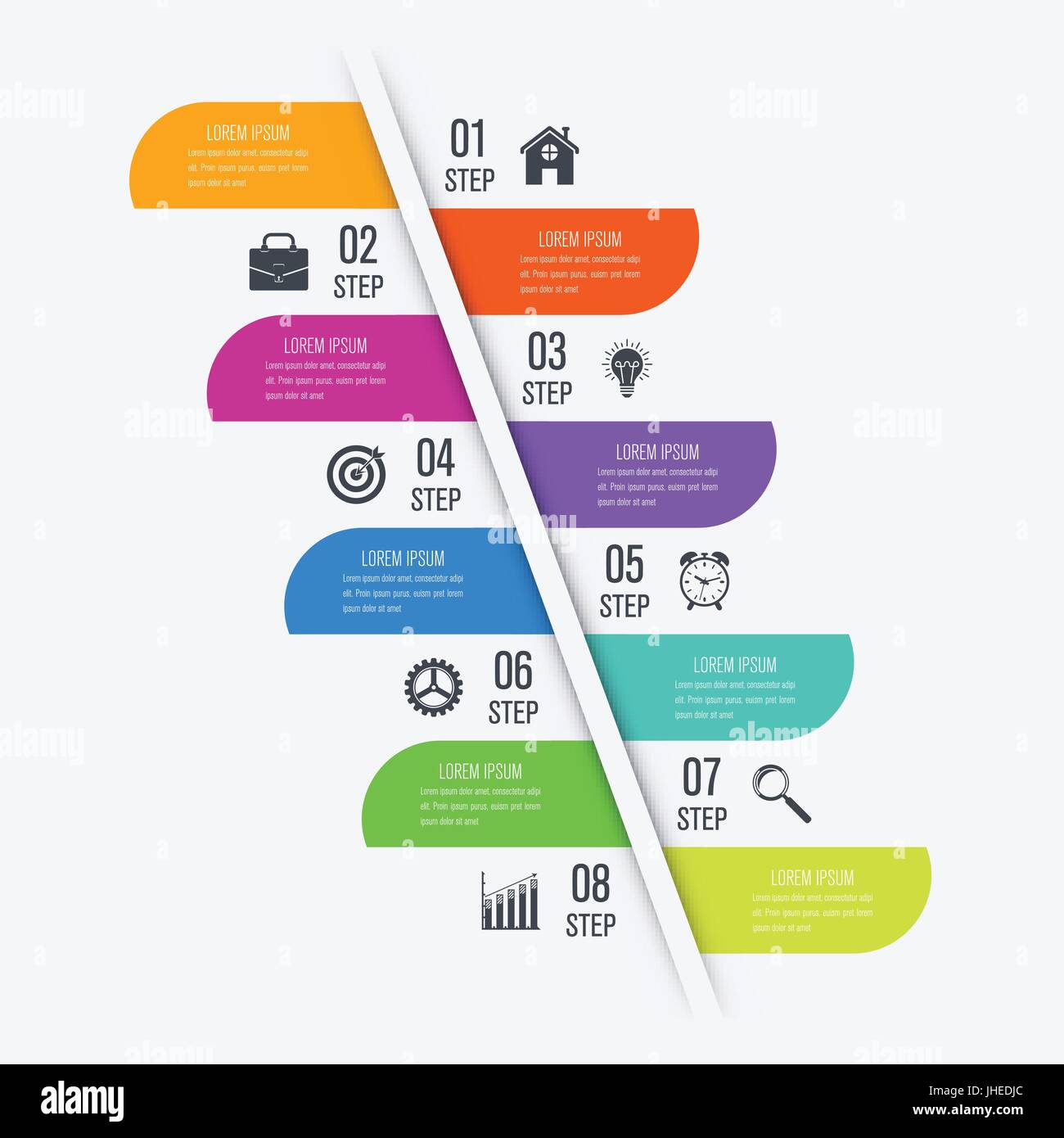 Infographic design template eight option Stock Vector Image & Art - Alamy