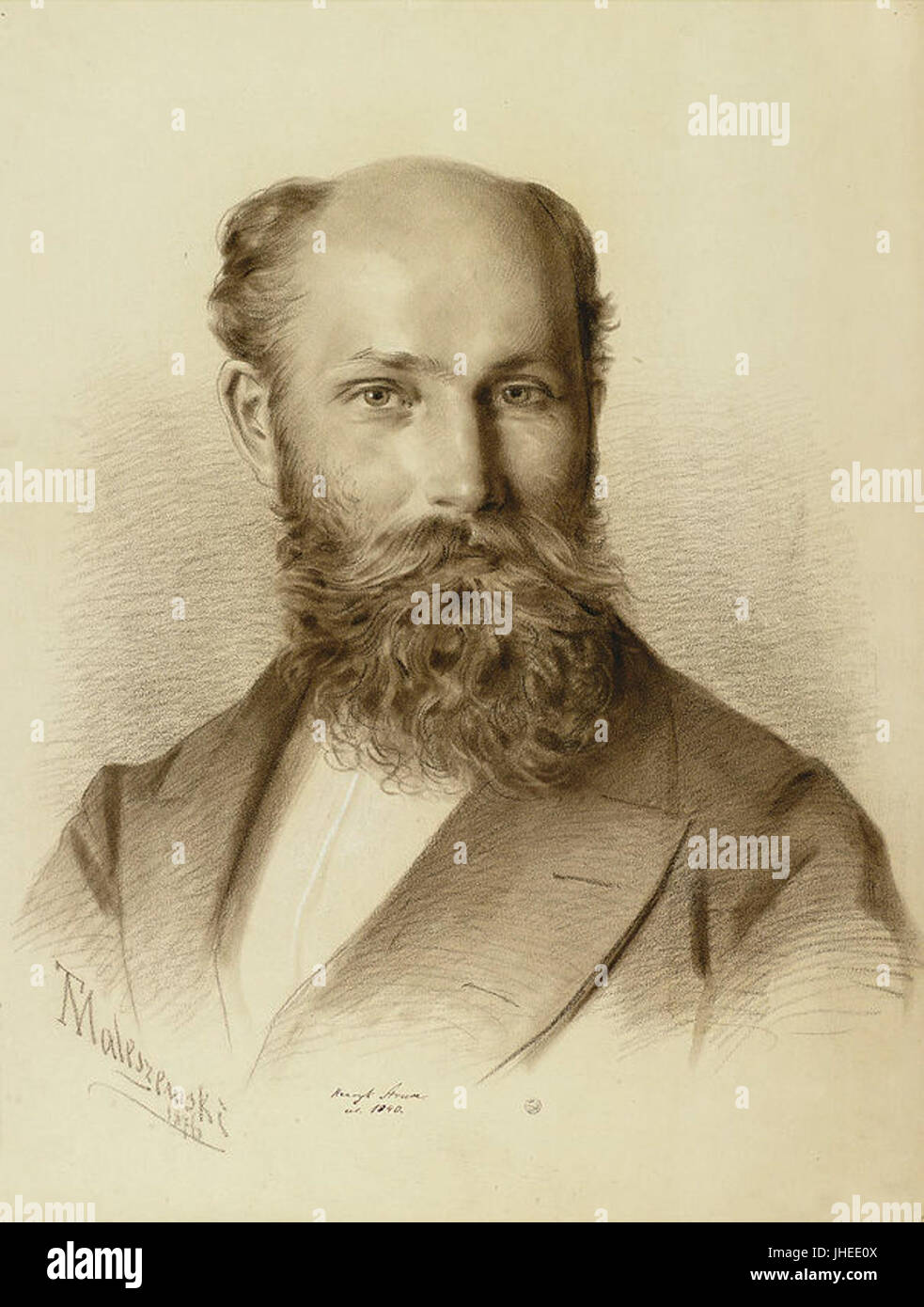 Henryk Struve portret by Maleszewski Stock Photo - Alamy