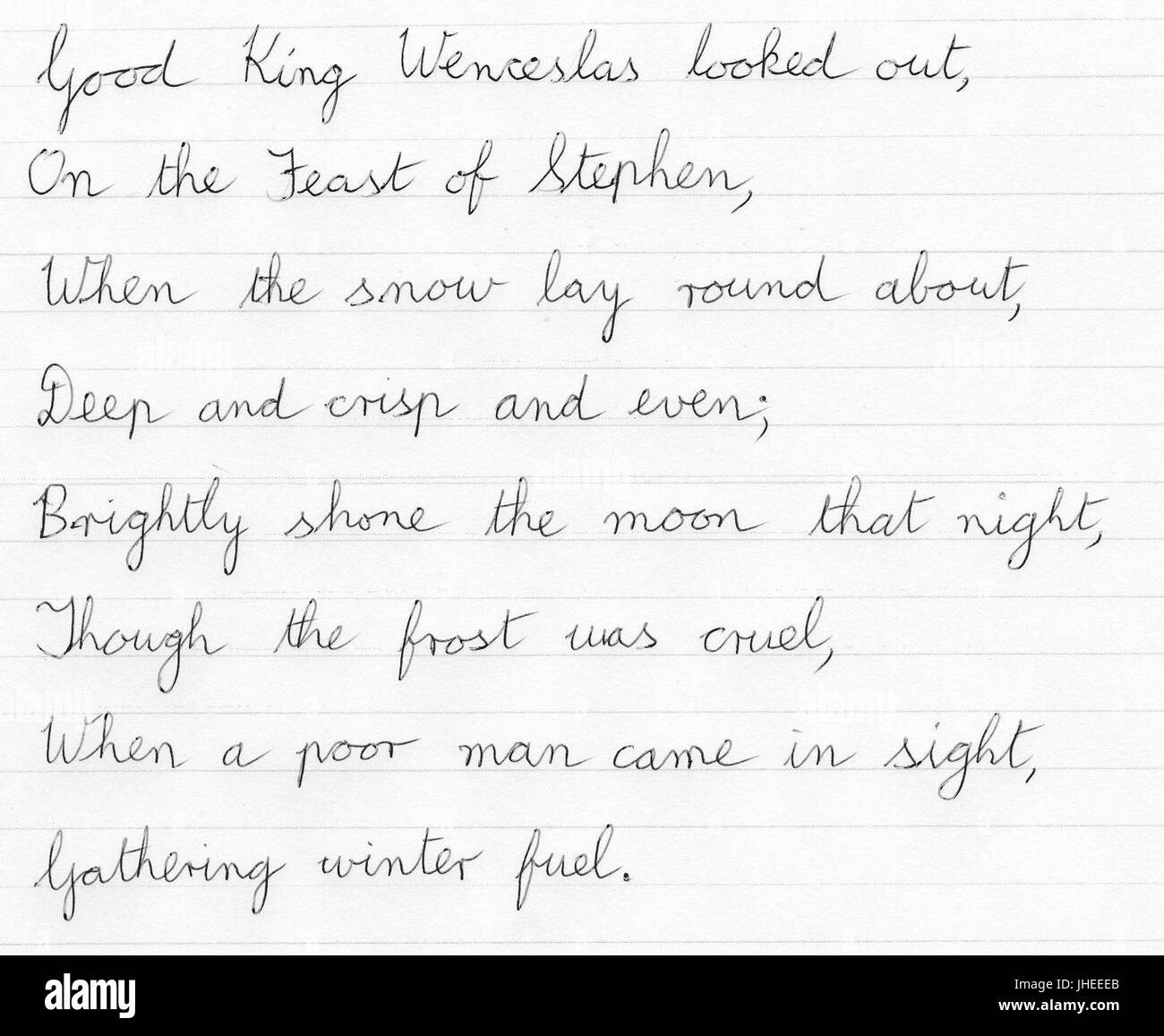 Looped cursive sample Stock Photo - Alamy