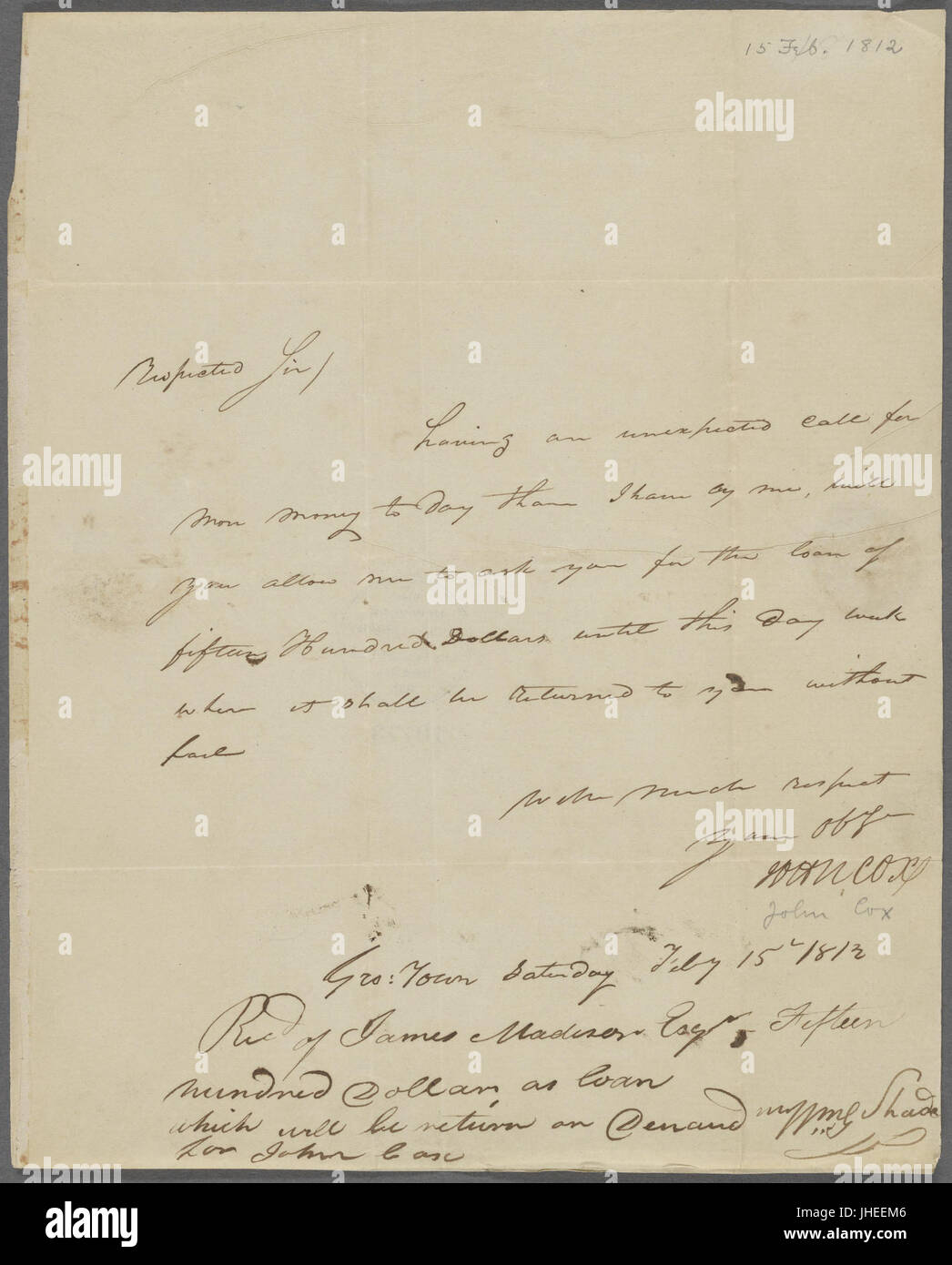 Cox letter hi-res stock photography and images - Alamy