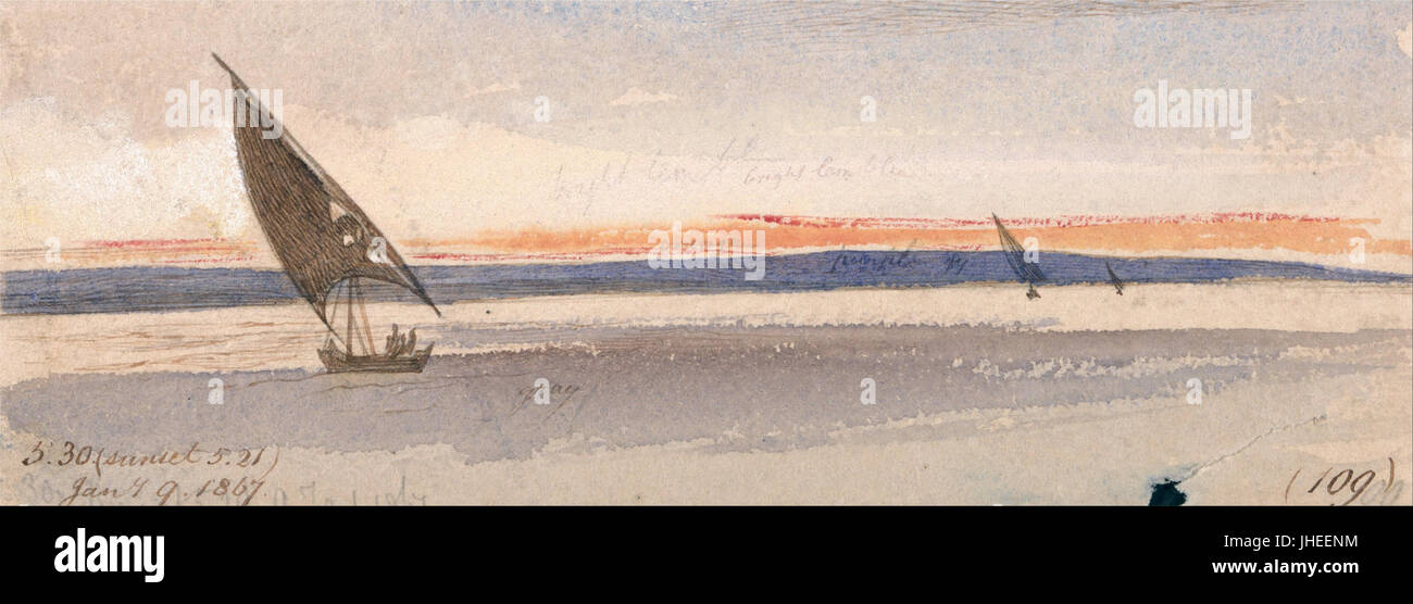 Edward Lear - Sunset Stock Photo - Alamy