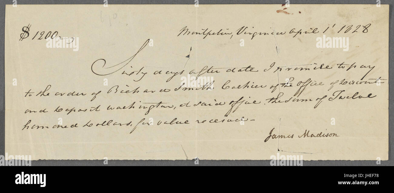 Ancient promissory note hi-res stock photography and images - Alamy