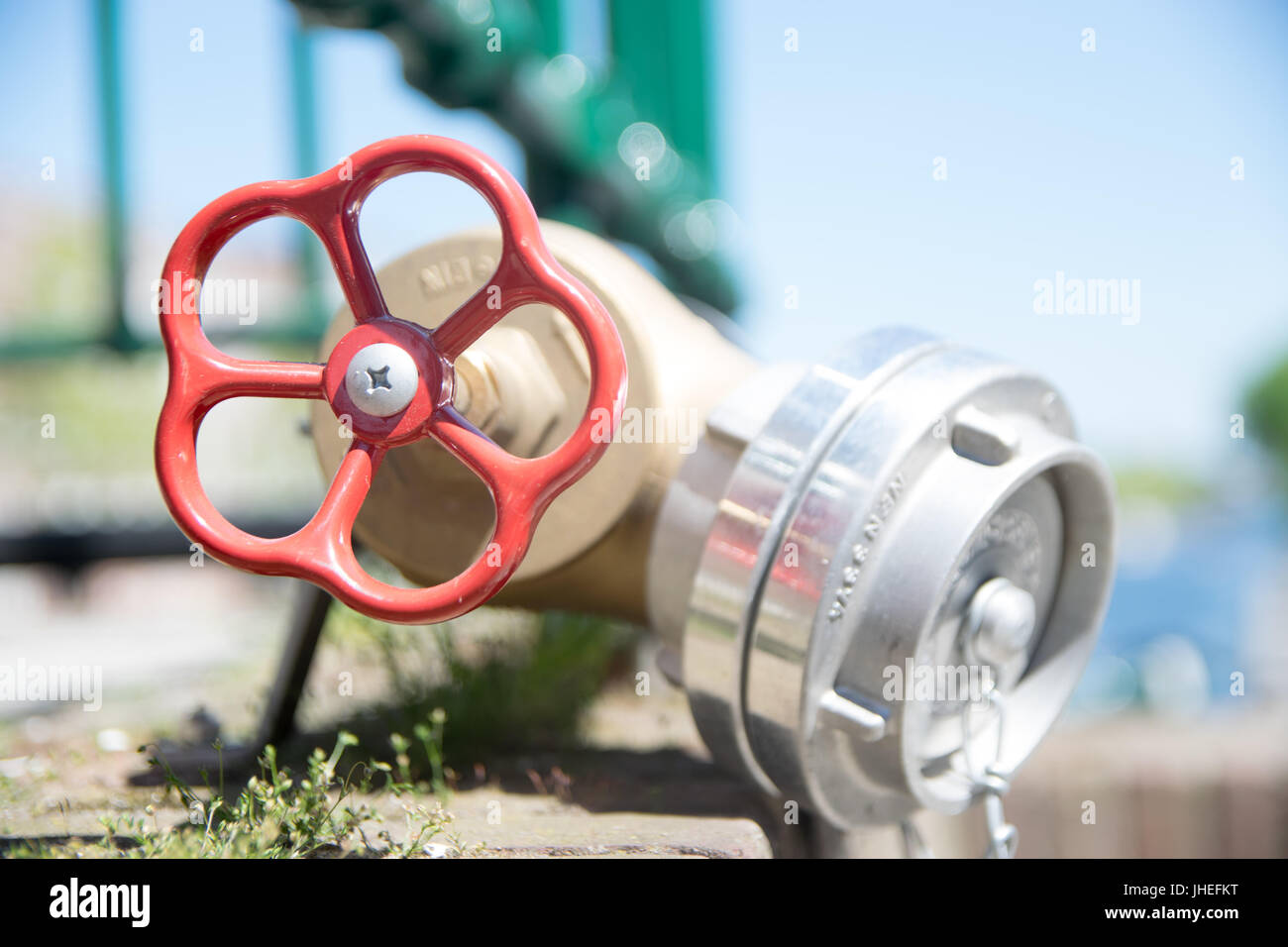 Red fire hydrant Stock Photo - Alamy