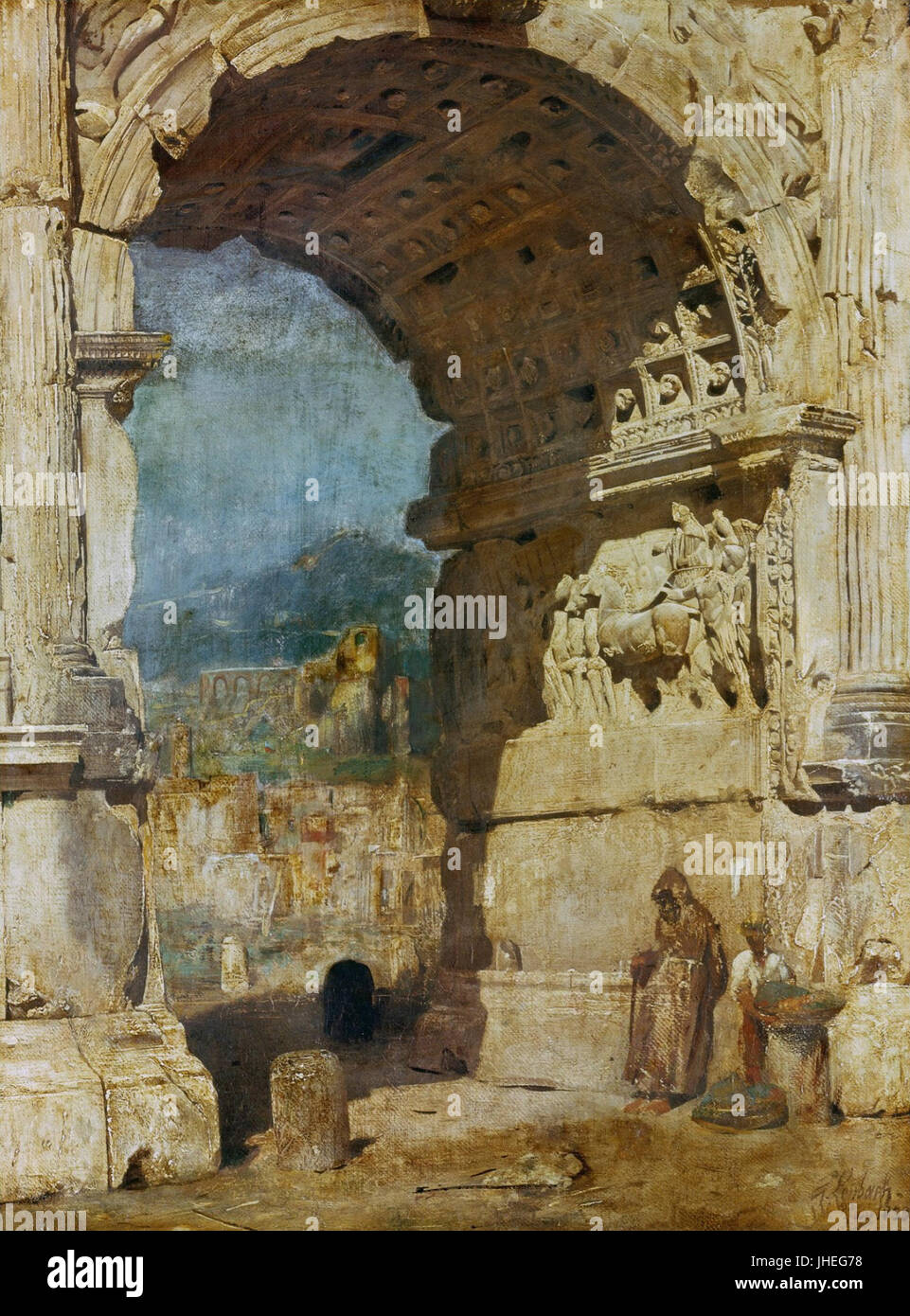 Franz von Lenbach - Der Titusbogen in Rom (1858 Stock Photo - Alamy