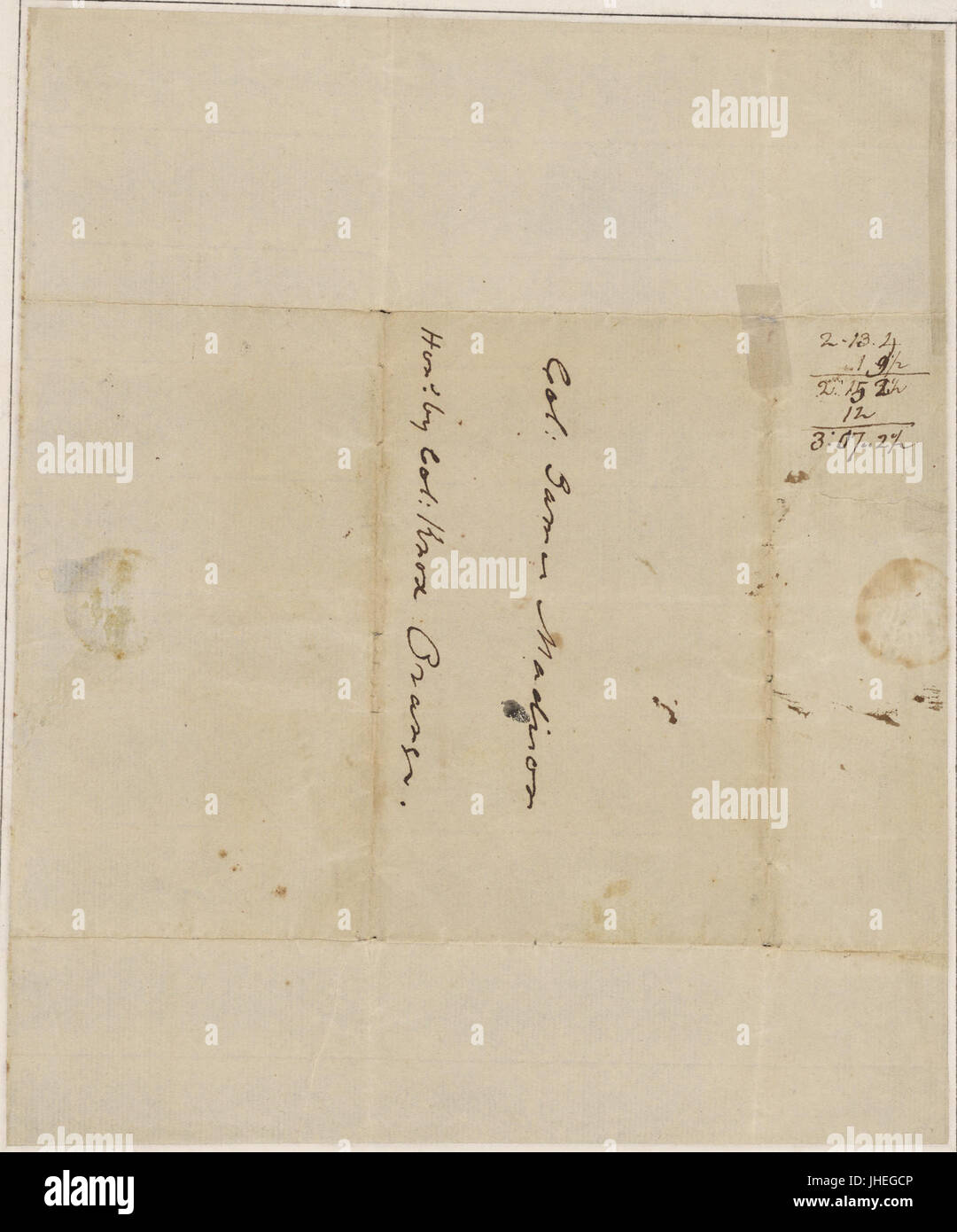 Letter from George Nicholas (NYPL b11904004-5215280 Stock Photo - Alamy